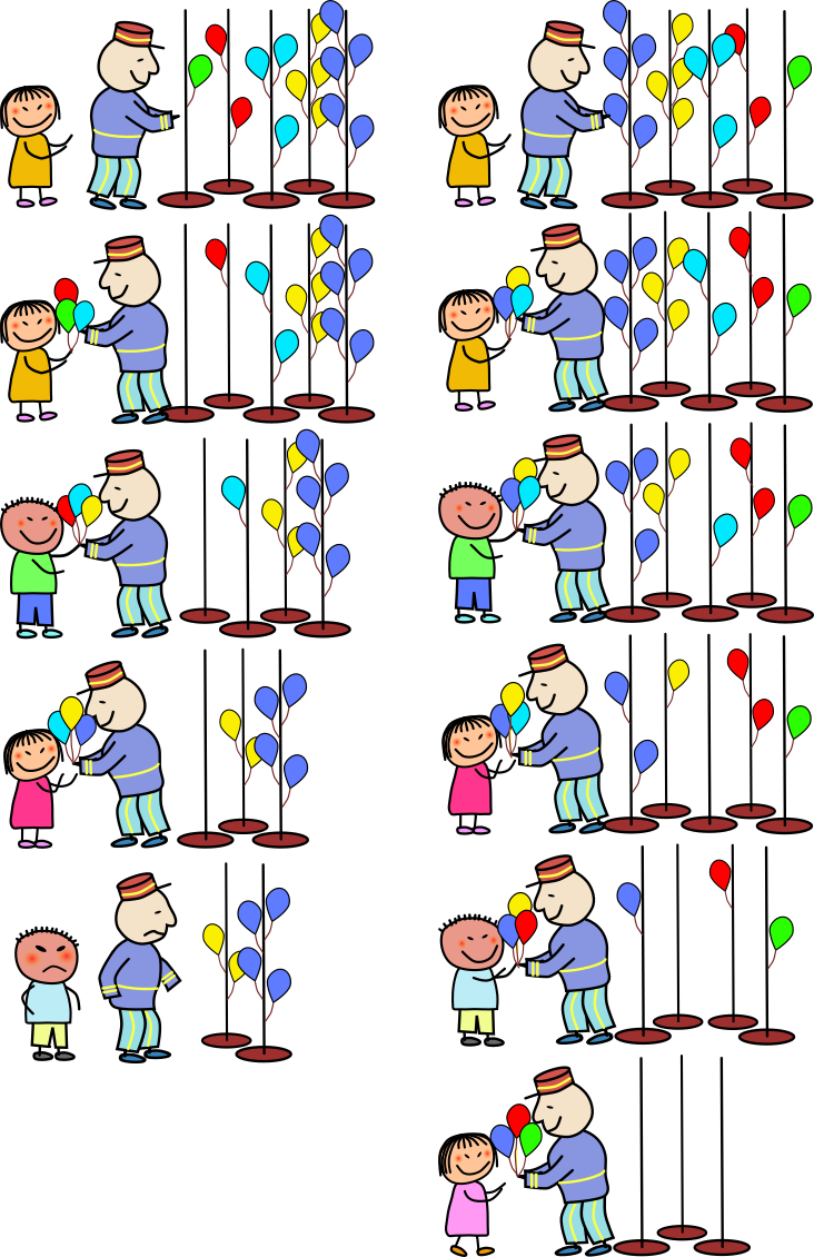 Handing out Balloons